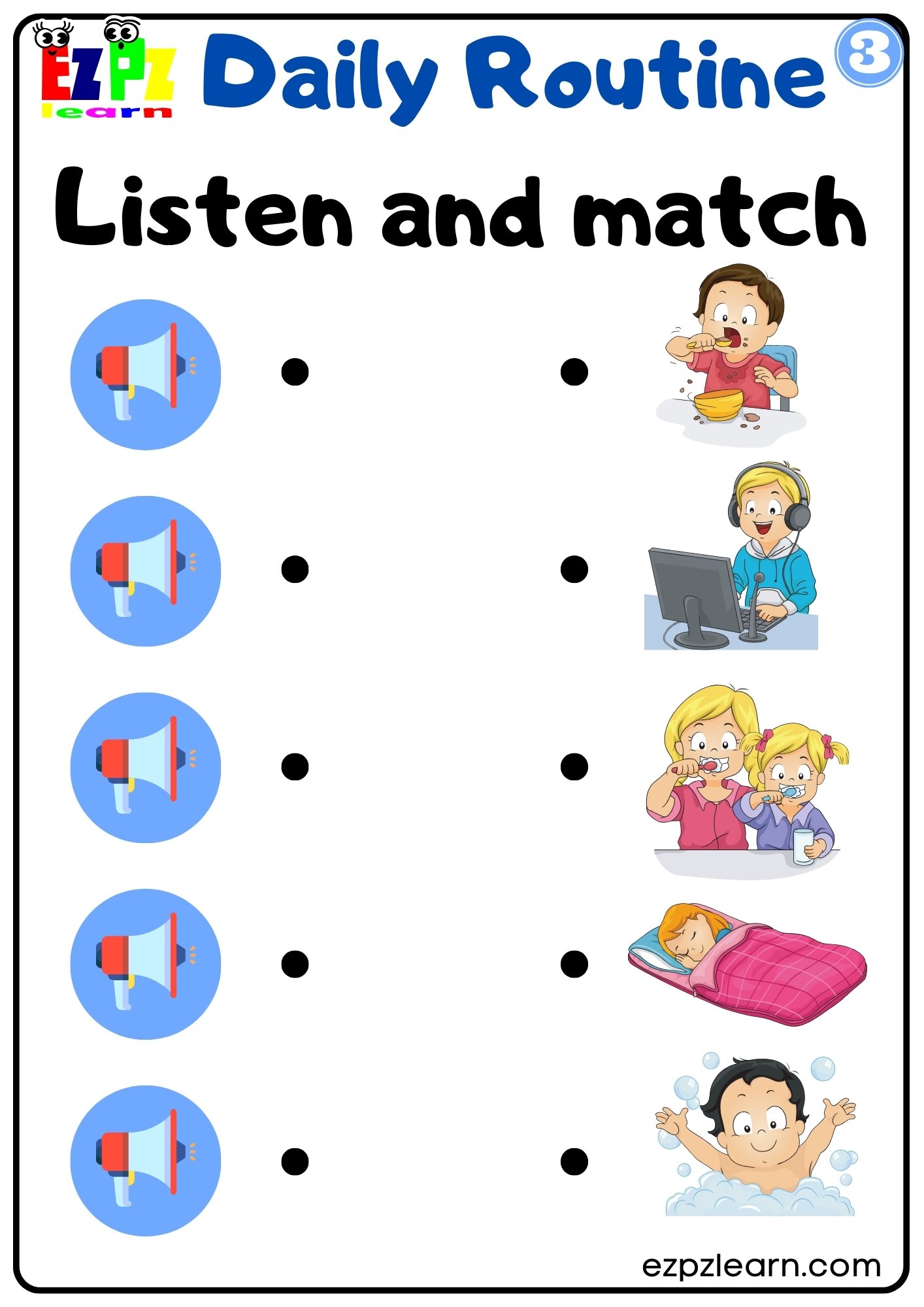 Daily Routine - Ezpzlearn.com